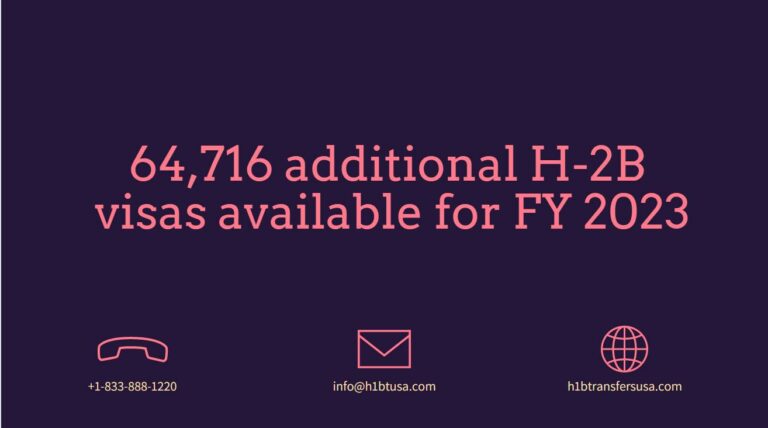 DHS & DOL Announce the Availability of Additional H-2B Visas for FY 2023